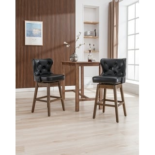 Bar Stools Set of 2 Counter Height Chairs with Footrest - Bed Bath ...