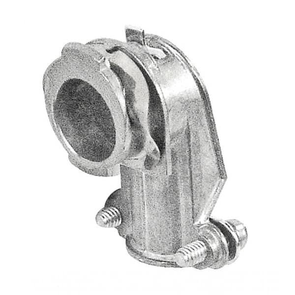 5 Pcs, 1/2 in. 90 Degree Flexible Metal Conduit Saddle Clamp Connector ...