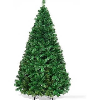 5ft Artificial Christmas Tree with 350 PVC Branch Tips, Foldable Metal ...
