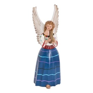 Novica Handmade Petite San Sebastian Ceramic Angel Sculpture - Bed Bath ...
