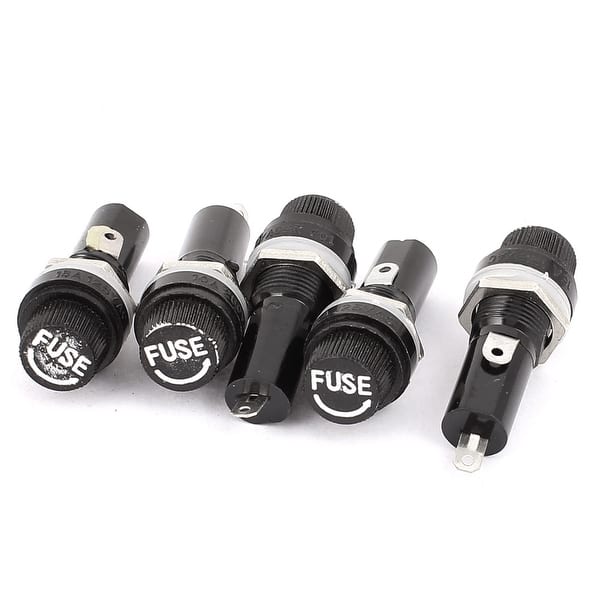 5 Pcs 6 x 30mm Thread Panel Mounted Fuse Holder AC 125V/250V 15A/10A ...