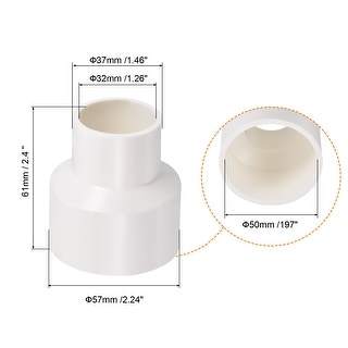 Straight PVC Pipe Fitting Coupling Adapter Connector 1 Pcs - On Sale ...