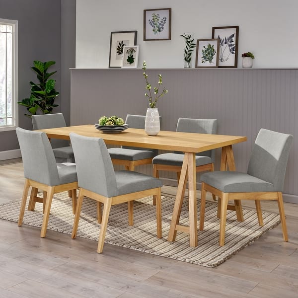 Kwame Mid-Century Modern 7 Piece Dining Set by Christopher Knight Home ...