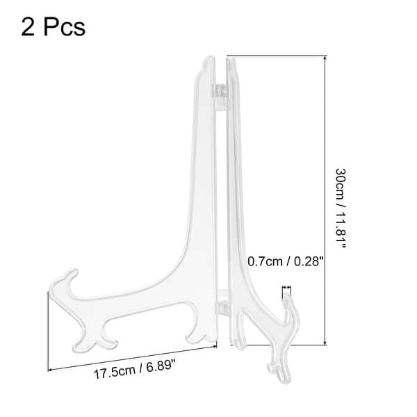 12 Inch Display Stand Holders Display Pictures PS Plastic Clear Pack of ...