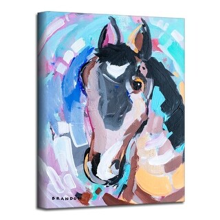 Ready2HangArt 'Colorburst Horse' Farm Animal Canvas Wall Art by Brandon ...