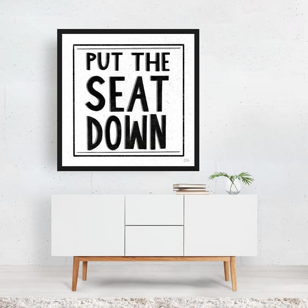 Put the Seat Down Typography Black White Humor Art Print/Poster - Bed ...
