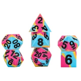 Sharp Edge Silicone Rubber Dice Set: Pansexual Pride - Bed Bath ...