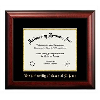 University of Texas, El Paso 11w x 8.5h Gold Embossed Diploma Frame ...