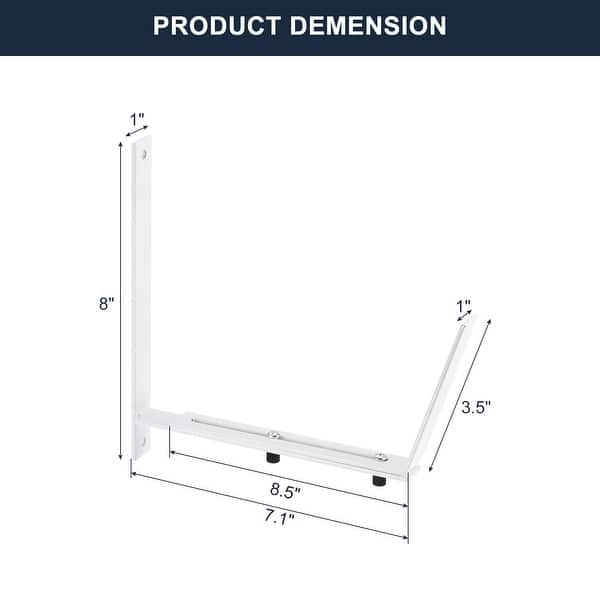 White Adjustable Window Planter Box Brackets Universal Window Box ...