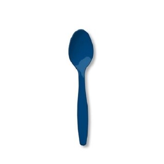Club Pack of 600 Navy Blue Premium Heavy-Duty Plastic Party Spoons 6.75 ...