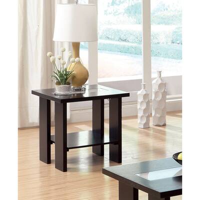 Furniture of America Ceal Modern Espresso Solid Wood End Table ...