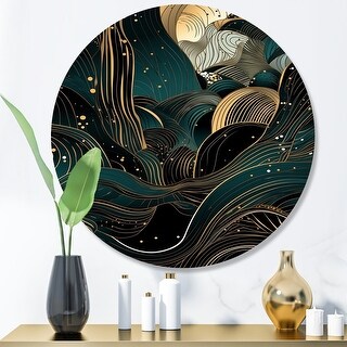 Designart "Exploring Abstracted Lines II" Minimalism Line Art Metal ...