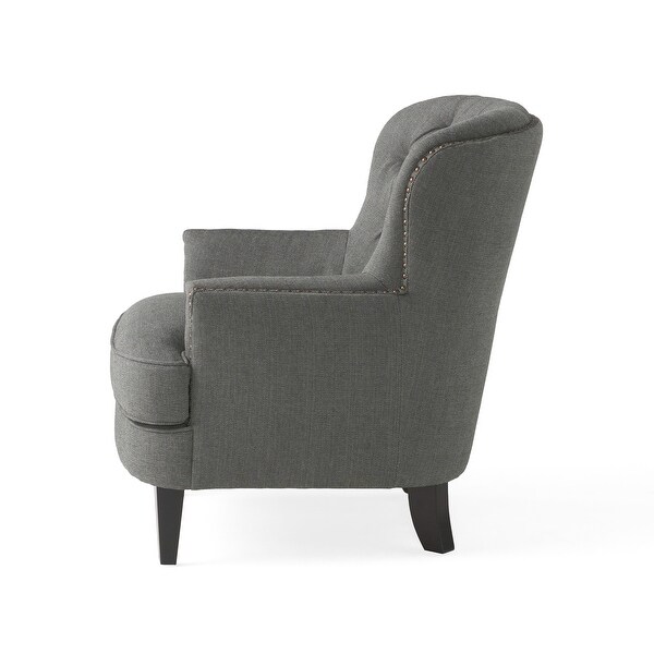 Tafton Tufted Club Chair with Ottoman by Christopher Knight Home On Sale Bed Bath Beyond 13288524