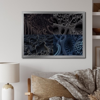 Designart "Through The Rabbit Hole Blue Galactic Labyrinth" Modern ...