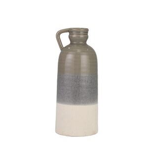 Ceramic 20" Decorative Bottle, Gray , Ivory 19.5"H - Bed Bath & Beyond ...