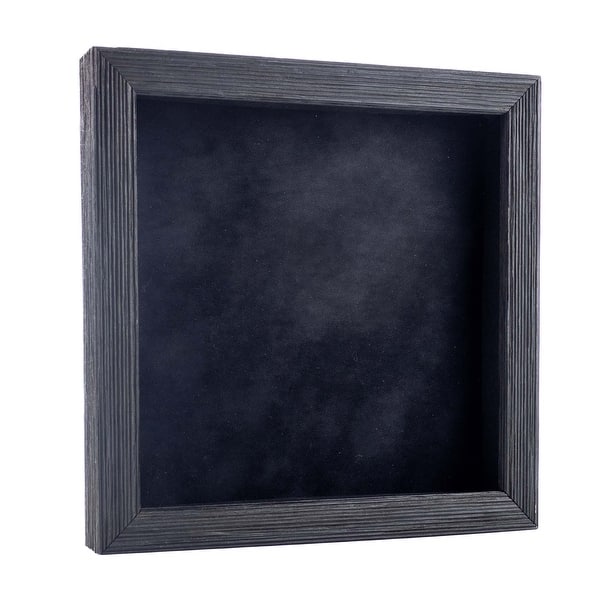 30x30 Shadow Box Frame Barnwood Black Wood | 1" Usable Display Depth ...