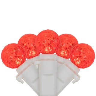 LED G12 Berry Christmas Lights - 16' White Wire - Red - 50 ct - Bed ...