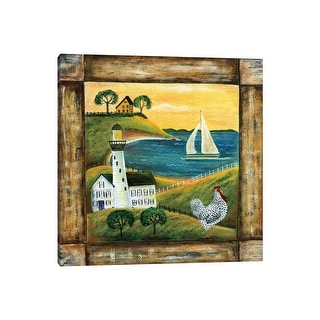 iCanvas "Peace On Earth Country Chicken Rooster Square" by Cheryl ...
