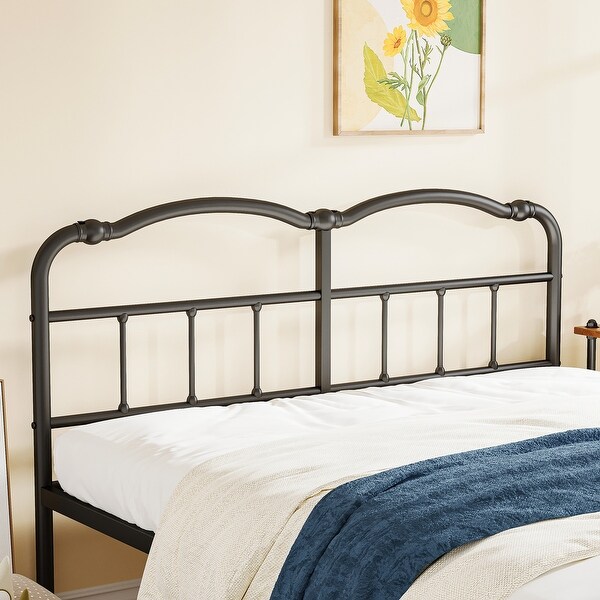 Heavy Duty Anti Sway 18 Inch High Steel Tube Iron Bed Double Wave Headboard And Footboard On Sale Bed Bath Beyond 40116484
