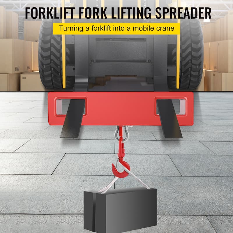 Vevor Forklift Lifting Hook Attachment Telehandler Crane Jib Test Cert ...