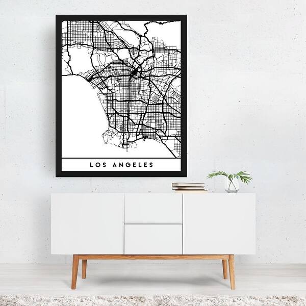 Los Angeles California Maps Coordinates Urban Art Print/Poster - Bed ...