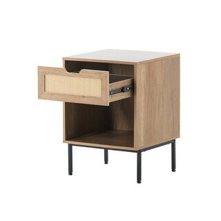 Modern nightstand storage Natural Storage Particle bedroom storage ...