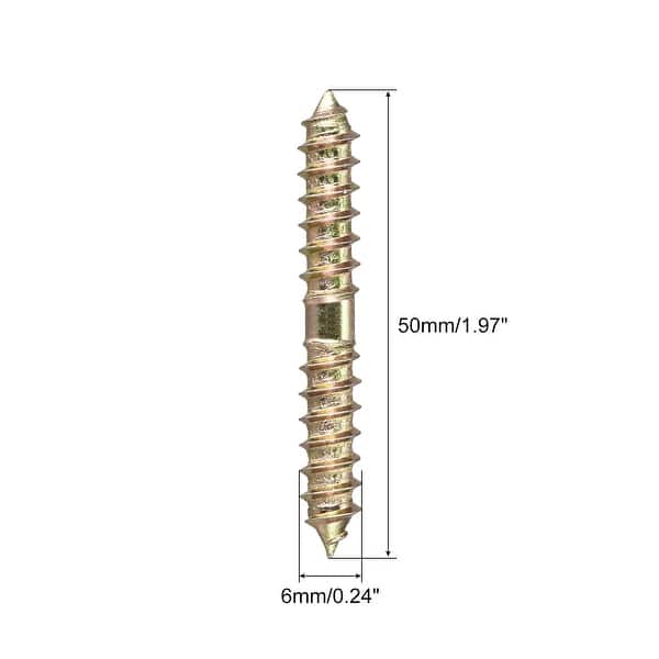 Hanger Bolts Double Ended Self-Tapping Dowel Screws, for Wood - Bed ...