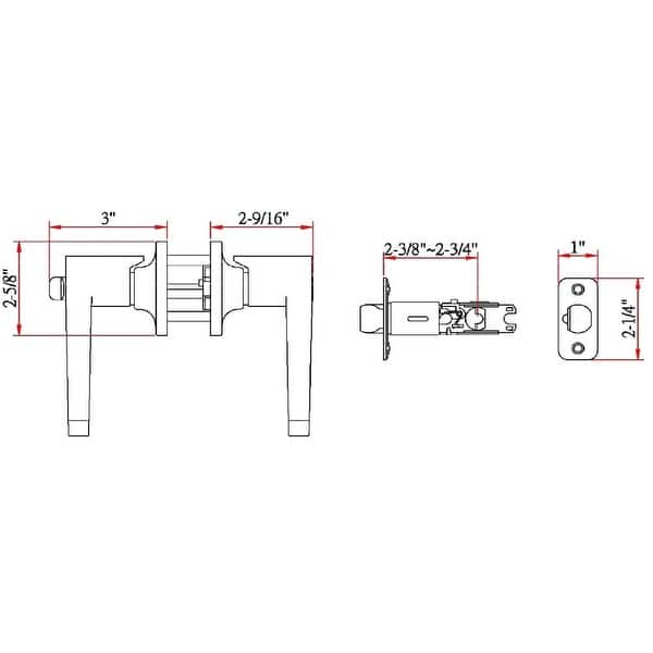 Design House 784892 Scroll Entry Door Lever Adjustable Backset Polished ...