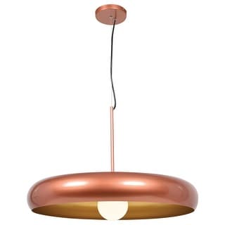 Access Lighting Bistro 1-light Copper and Gold Large Round LED Pendant ...