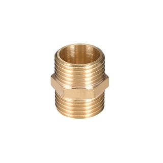 Brass Pipe Fitting Hex G1/2 x G1/2 Male Thread Pipe Brass Fitting ...