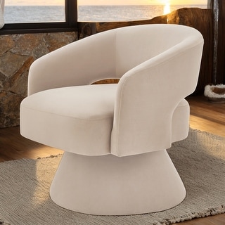 360 Degree Comfy Accent Open Back Chair Small Single Chair Armchair for ...