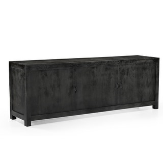 Sparrow Solid Wood 3 Door Media Console - Gray - 67 inches in width ...