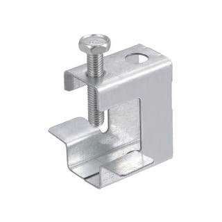 C Clamp Pipe Groove Clip with 25mm Wide Jaw Opening - Silver Tone - Bed ...