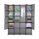 Stackable Plastic 20 Cube Storage Shelves for Home Organization - 58" x ...
