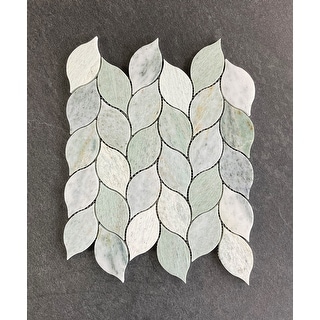 Marble Leaf Pattern Wall & Floor Mosaic Tiles - Bed Bath & Beyond ...