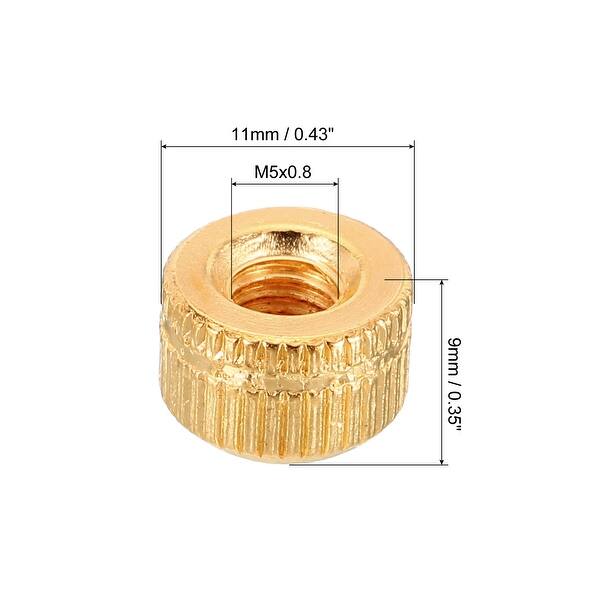 25pcs Acorn Cap Nut Bolt Cover Screw Caps Female Thread Knurled - Gold ...
