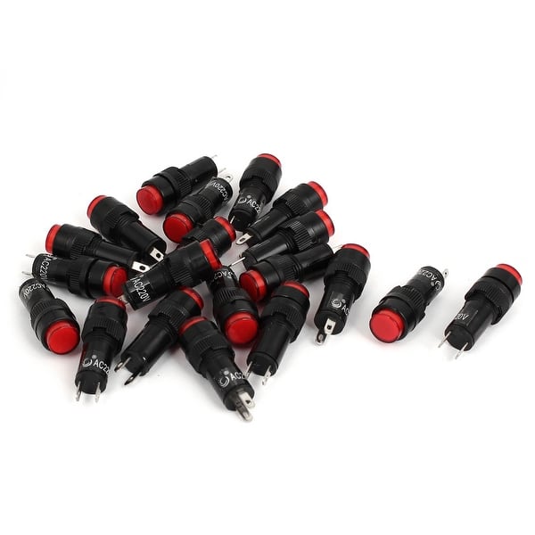 20pcs AC 220V Red Neon Indicator Pilot Signal Light Lamp - Bed Bath ...