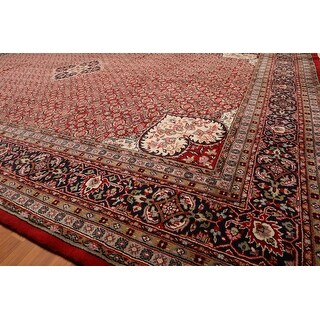 Hand-Knotted Romanian/ Indian Ferahan Deep Red,Black Oriental Area Rug ...