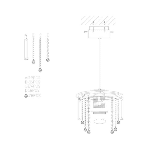 Crystal Chrome Kitchen Island Pendant Light Set of 3 - Bed Bath ...