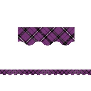 Purple Plaid Scalloped Border Trim - Bed Bath & Beyond - 17112932