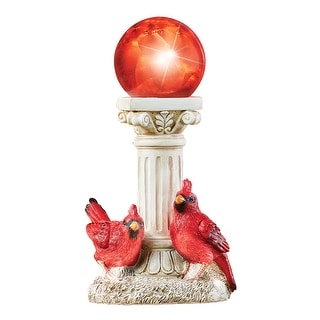 Solar Powered Hand-Painted Cardinals Orb Light - Medium - Bed Bath ...