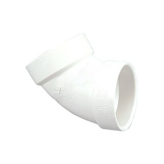4 in. White Plastic PVC 45 Elbow - Bed Bath & Beyond - 39110568