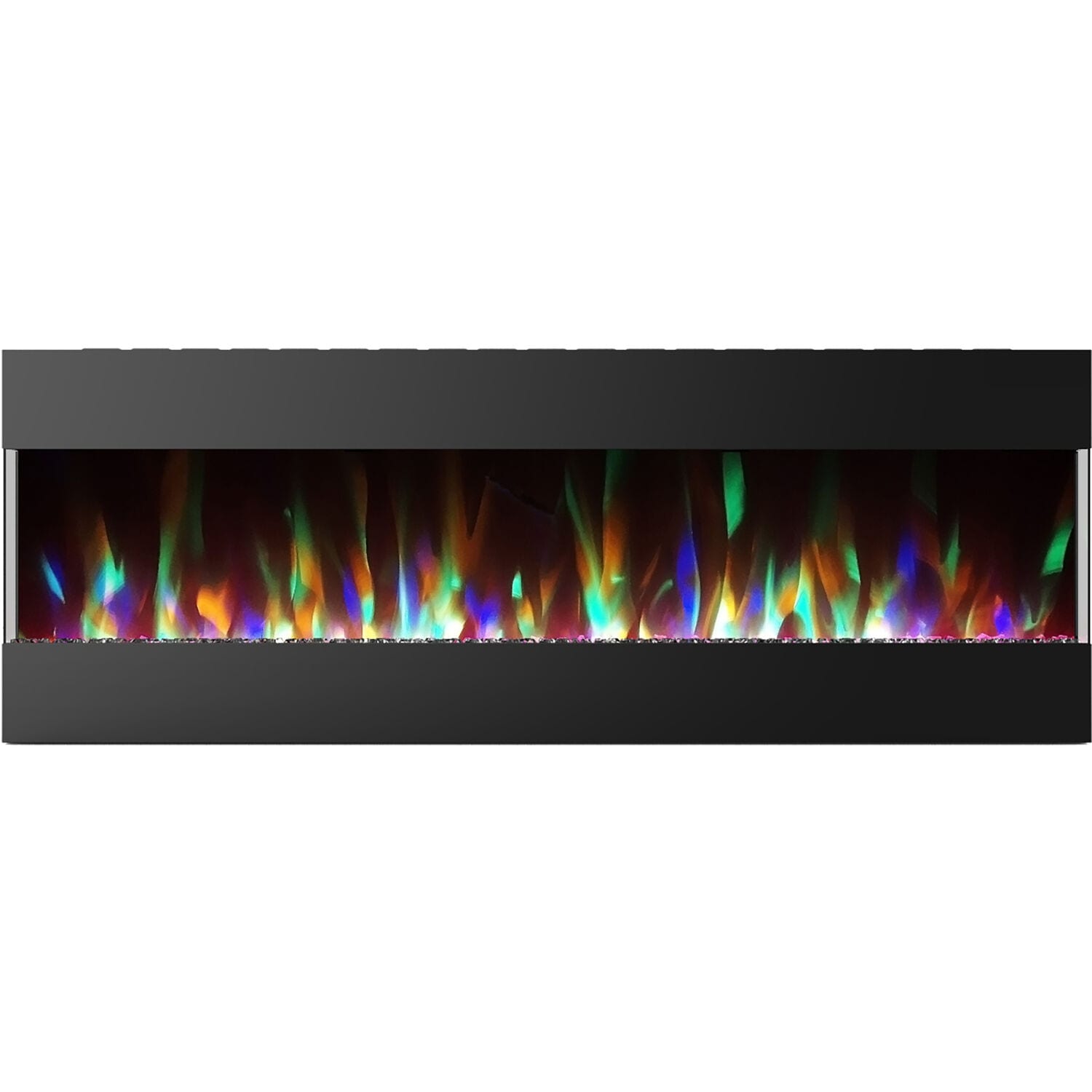 Hanover Fireside 60 In. Recessed/Wall-Mounted Electric Fireplace with ...