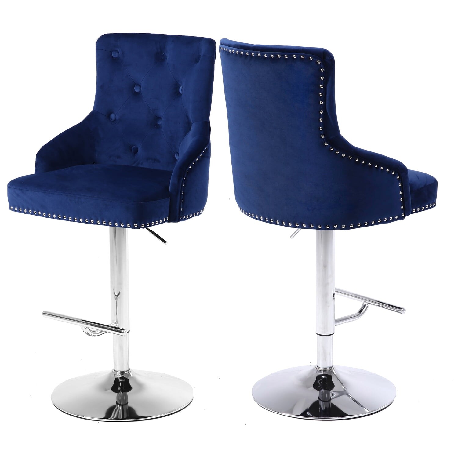 Claude velvet adjustable stool store