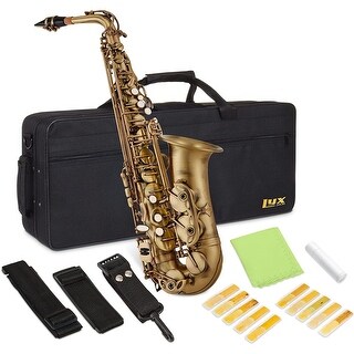 LyxPro Alto Saxophone E Flat Brass Sax Beginners Kit - Bed Bath & Beyond - 37177640