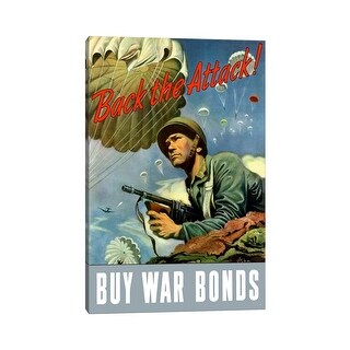 iCanvas "WWII Poster Back The Attack - Buy War Bonds" by John Parrot ...