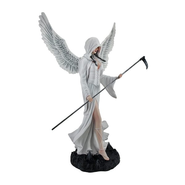 Gothic 23 Inch Tall White Angel of Death W/ Scythe Statue - Bed Bath ...