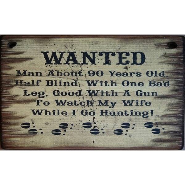 Cowboy Signs Wood Wall Hanging Western Wanted Old Man Brown Black - Bed ...