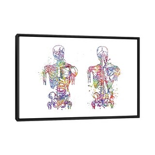 iCanvas "Muscle Front Back" by Genefy Art Framed Canvas Print - Bed ...