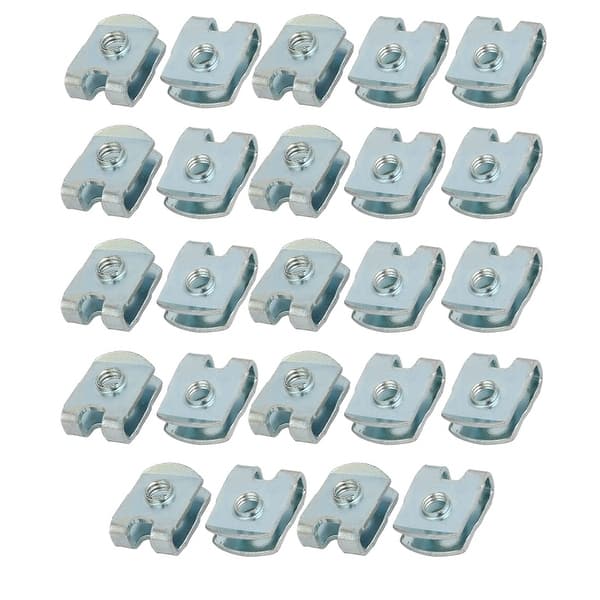 Fit M4 Screw 65Mn Spring Steel U Clip Nut 15mm x 11.5mm 24pcs - Silver ...